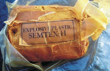 A package of SEMTEX explosive discovered aboard the Rhib set adrift by ...